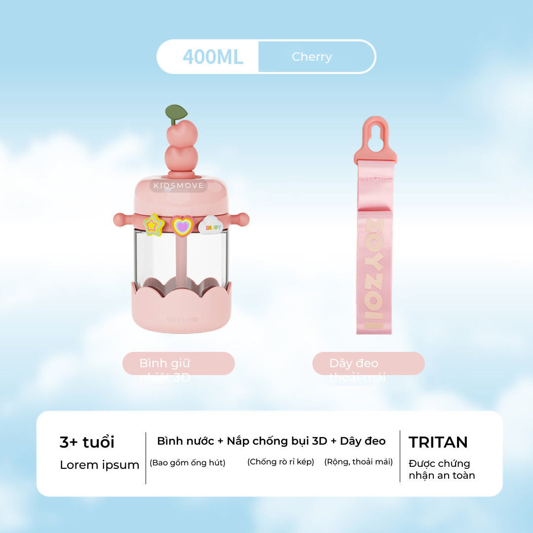 Bình nước cho bé bằng Tritan Zoyzoii E6 – Kidsmove | Thế giới đồ trẻ em nhập khẩu chính hãng
