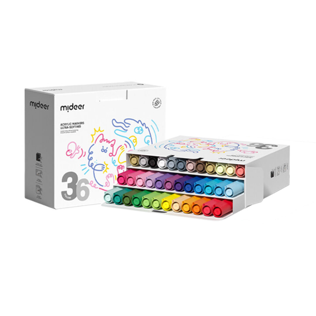 Bút màu Acrylic cho bé Mideer chính hãng, vẽ trên mọi chất liệu ...
