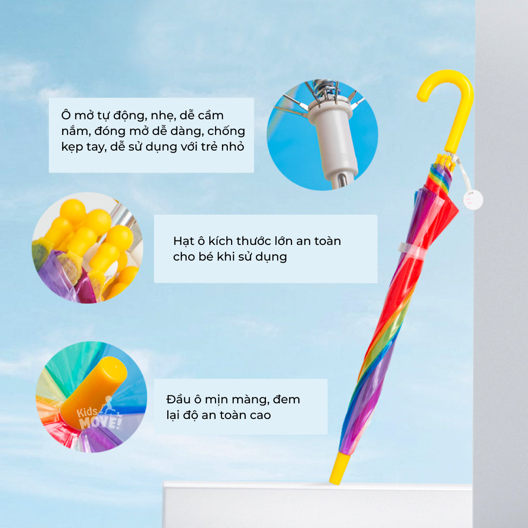 Ô che mưa cho bé trong suốt màu cầu vồng Shukiku – Kidsmove - Thế giới ...