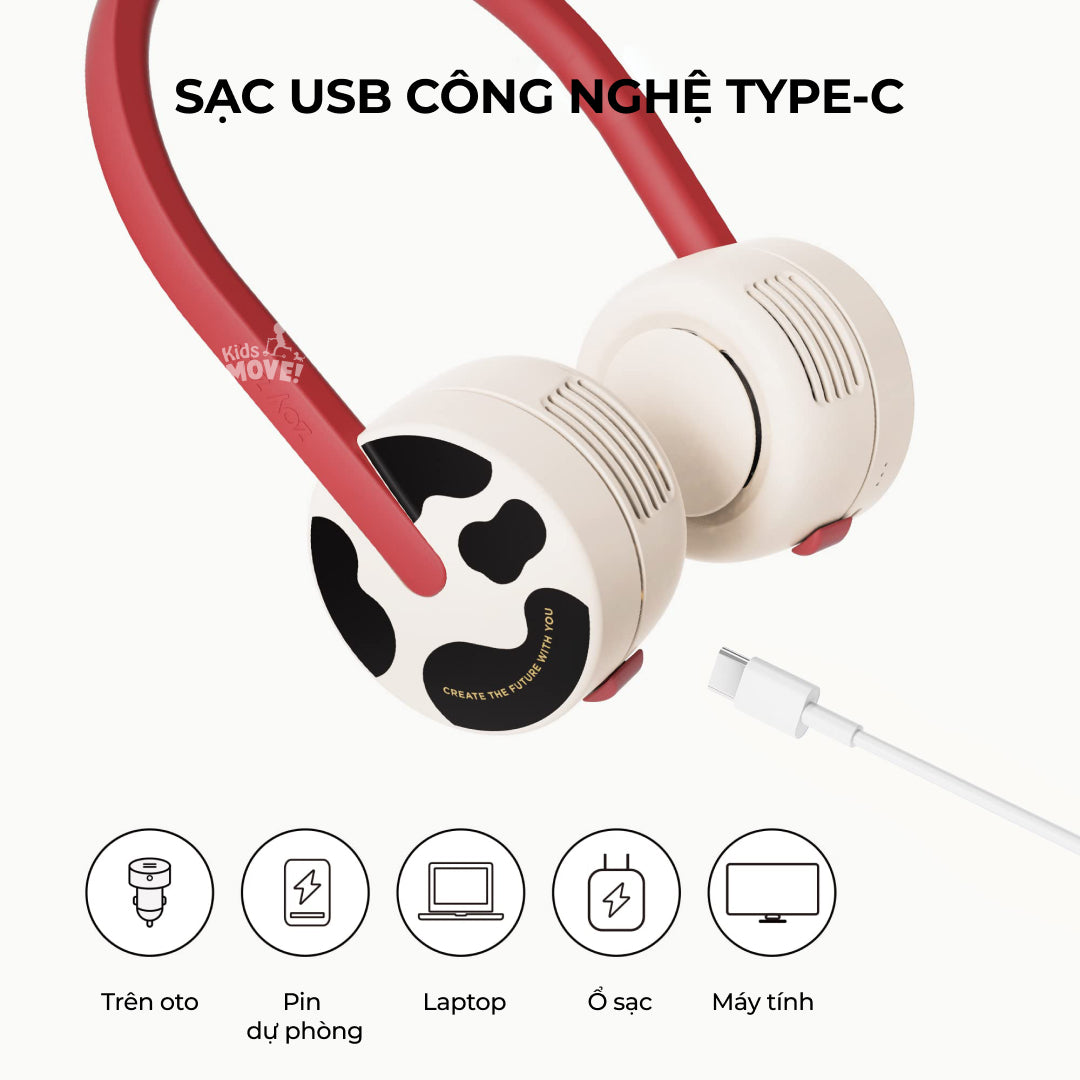 Quạt đeo cổ mini thông minh Zoyzoii sạc nhanh USB Type-C cao cấp – Kidsmove | Thế giới đồ trẻ em ...
